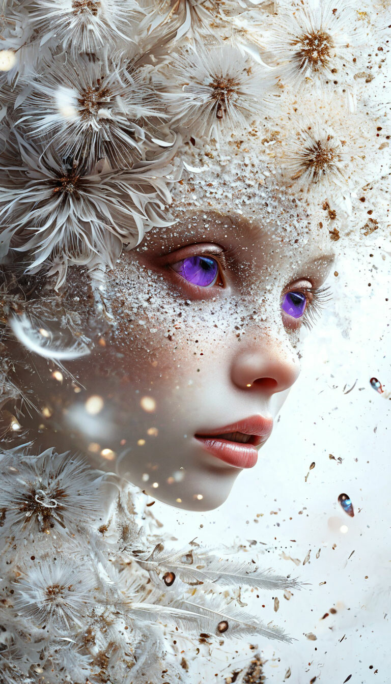 ". Merry Christmas! Triple exposure 3D composition Multi-layered shimmering collage New Year's ...