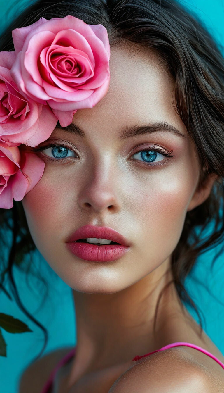 "Azure and pink colors are separated …" — image created in Shedevrum