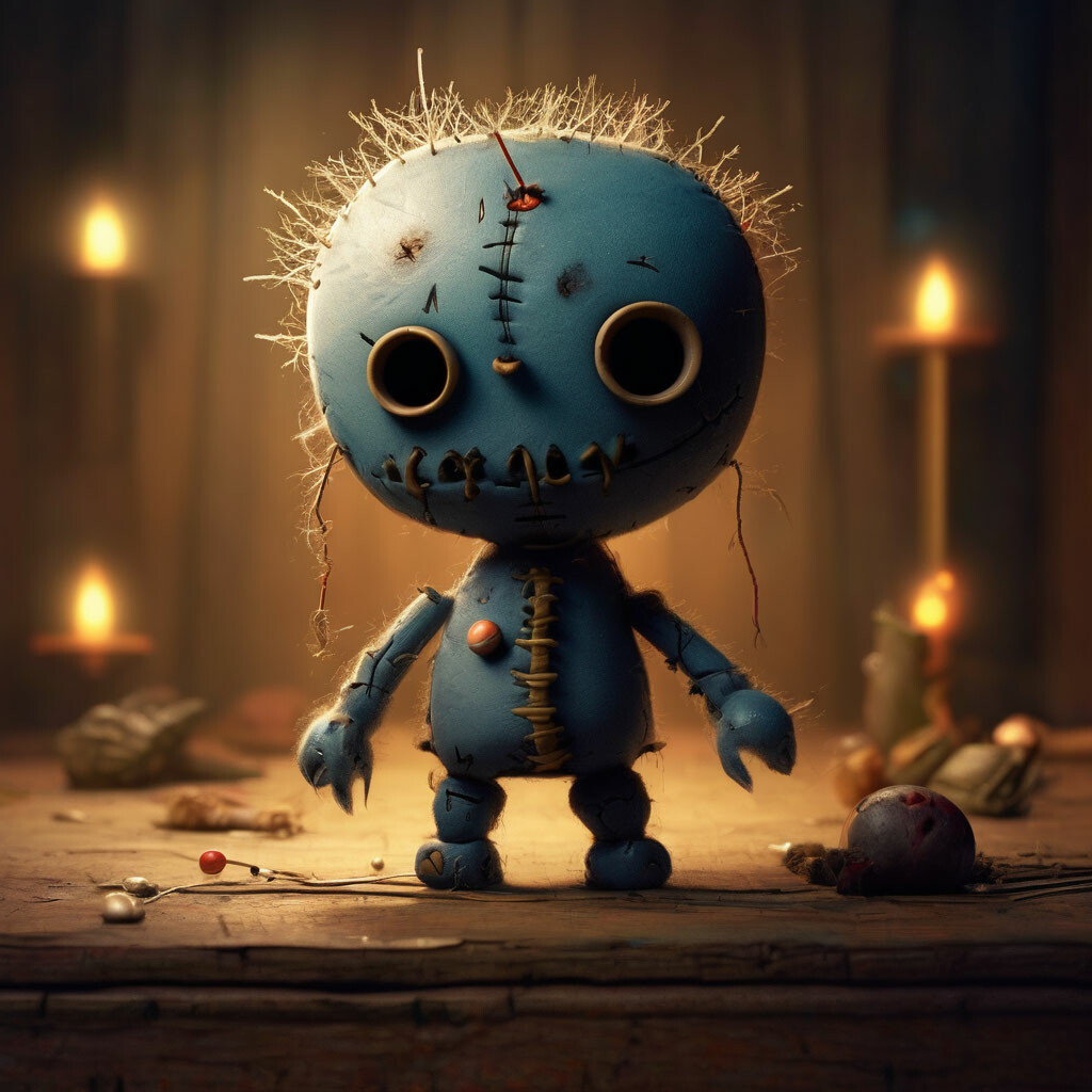 "I'm a voodoo doll, I won't cry. The …" — image created in Shedevrum