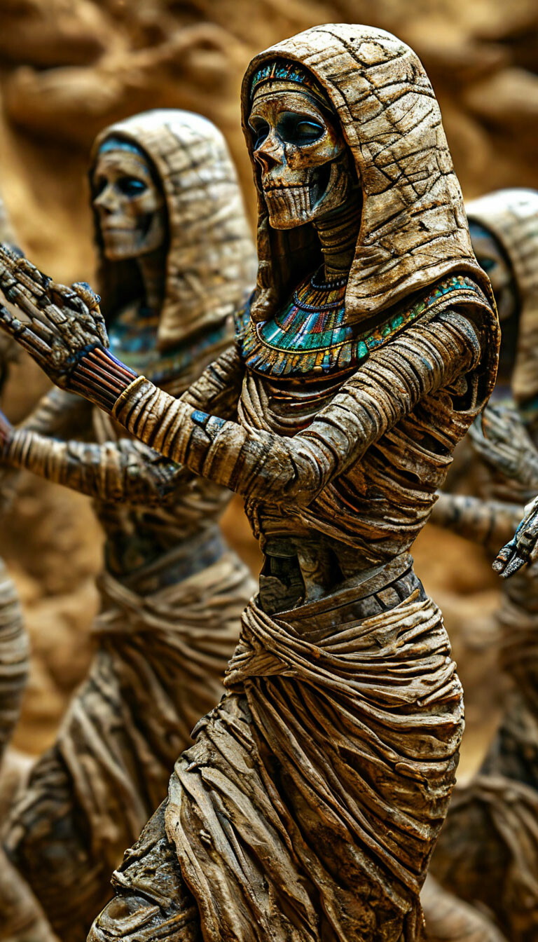 "Dancing mummies, high detail, high resolution, beautiful" — image ...