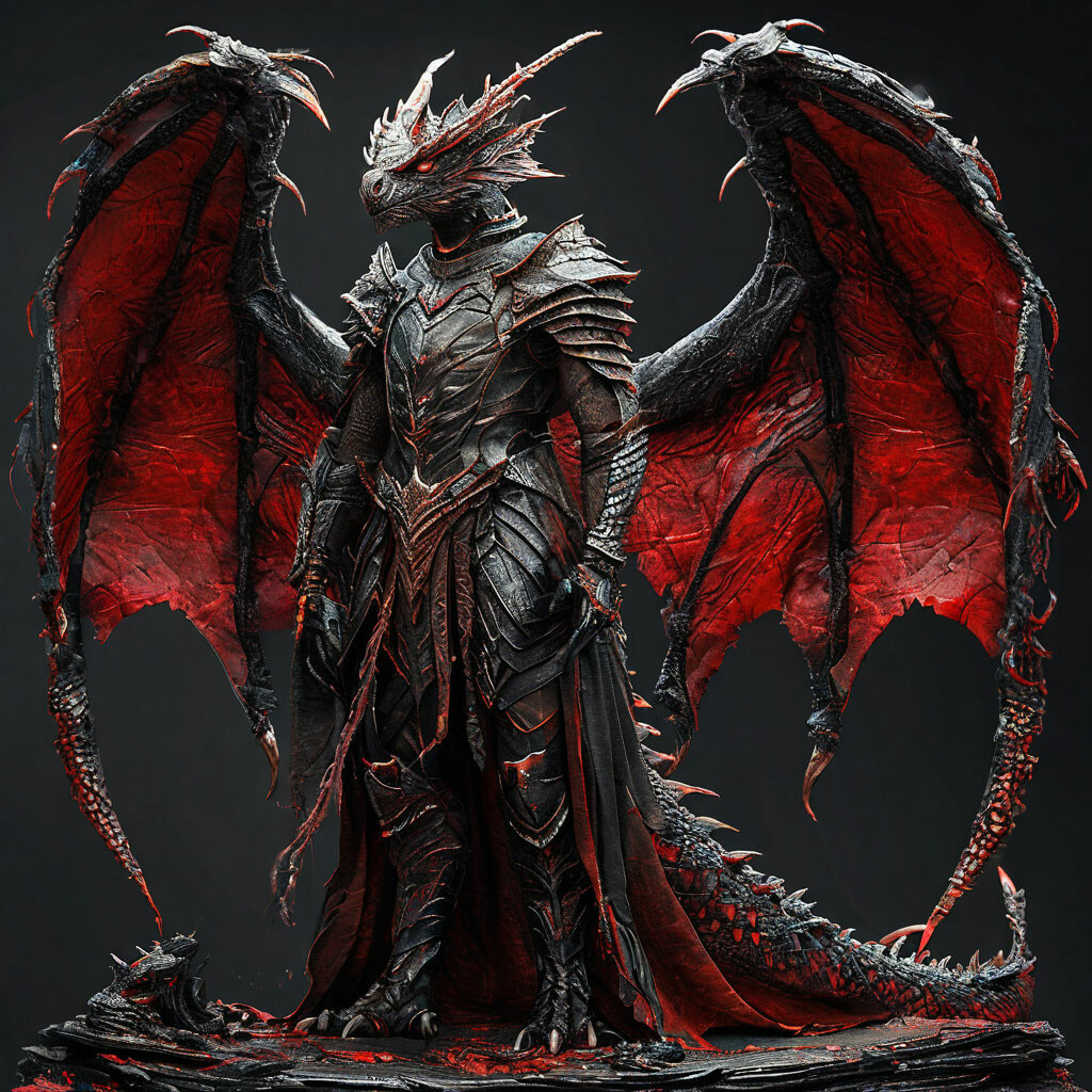 "The Wanderer is a human dragon. …" — image created in Shedevrum