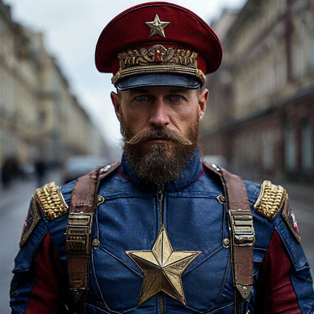 "Captain Russia, professional photo, realistic, high detail, high ...