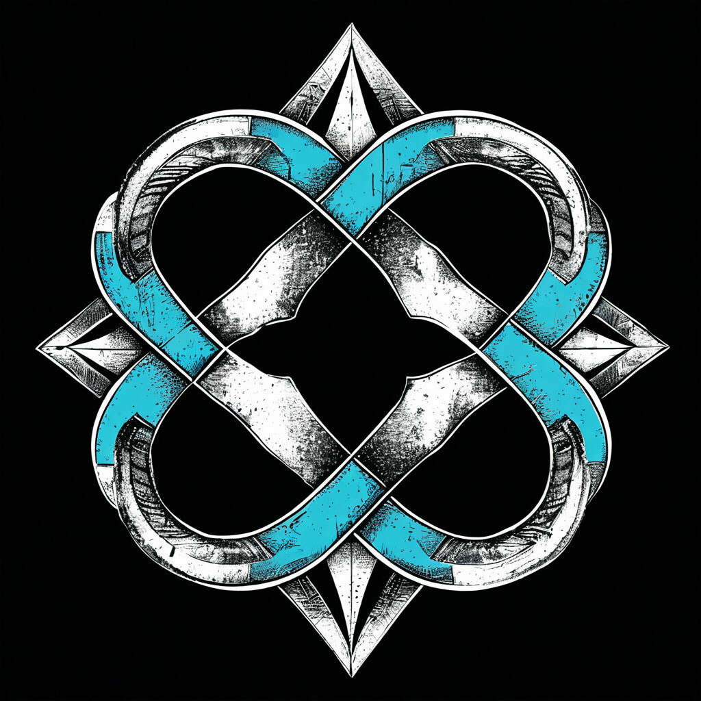 "Logo: 1. Infinity symbol crossed with…" — image created in Shedevrum
