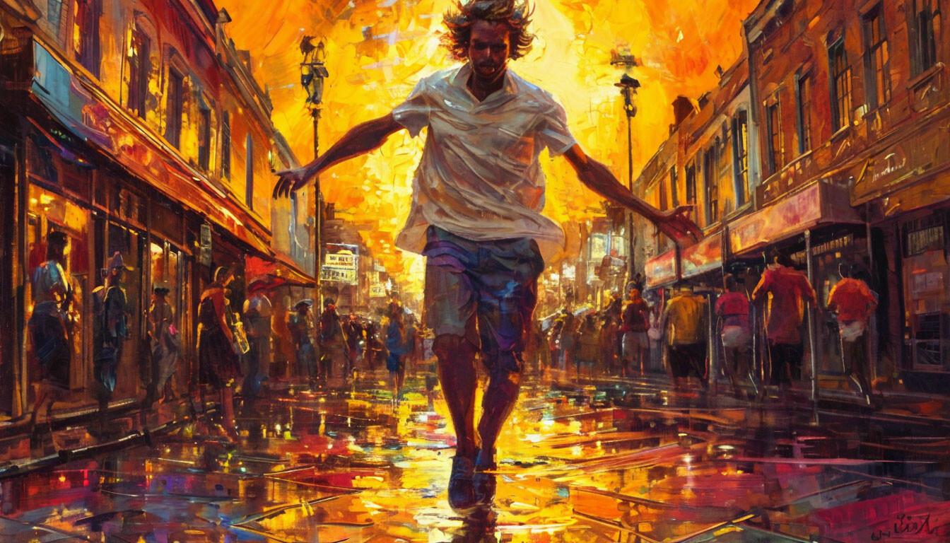 "It's a shuffle-style bootleg." — image created in Shedevrum