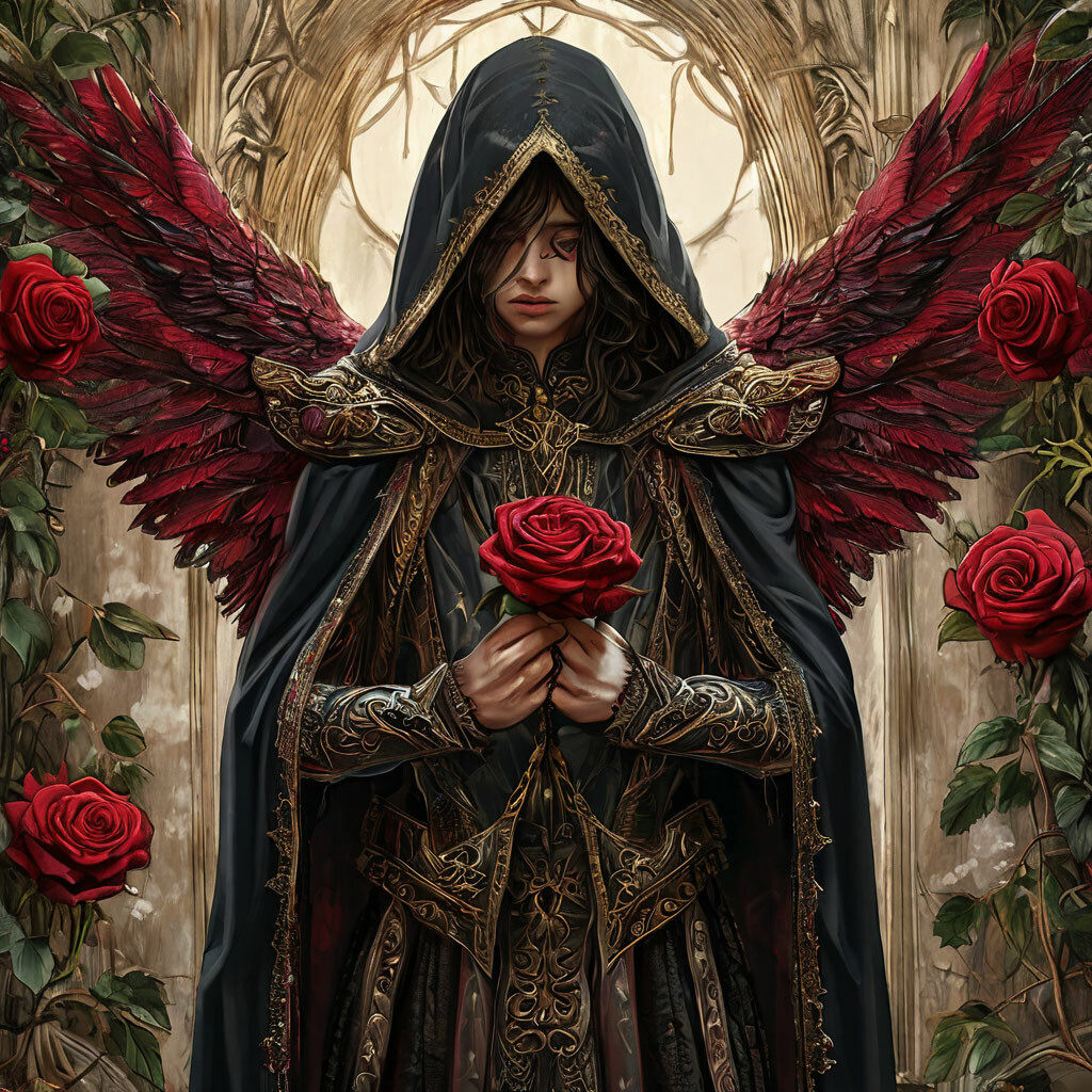 "Please draw me a very beautiful and very sad sad cry picture with ...