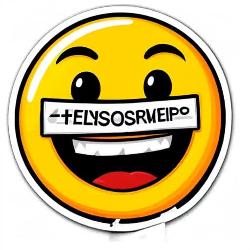 «Censorship smiley face, sticker, cartoon, on a white background ...