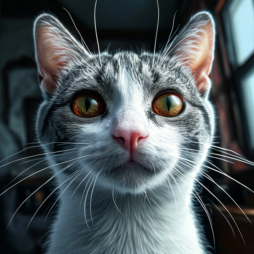"The face of the beluga cat meme" — image created in Shedevrum