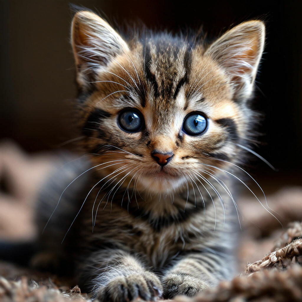 "Cute kitten" — image created in Shedevrum