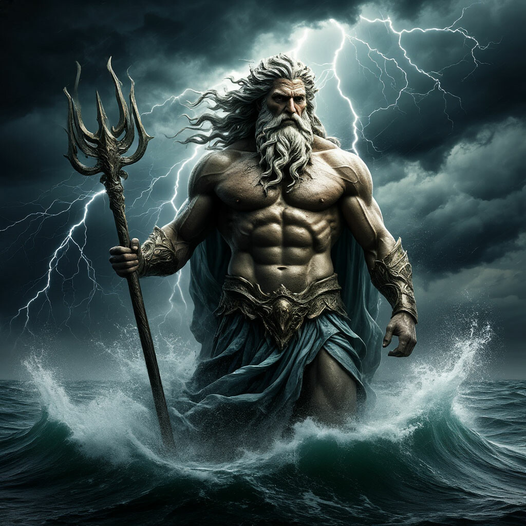 "Beautiful, gloomy, mythical.Storm, wind, lightning.Poseidon comes out ...