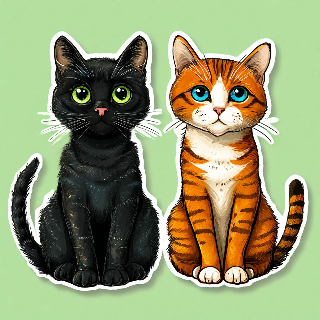 "For the Meow-meow. Sticker sticker on…" — image created in Shedevrum