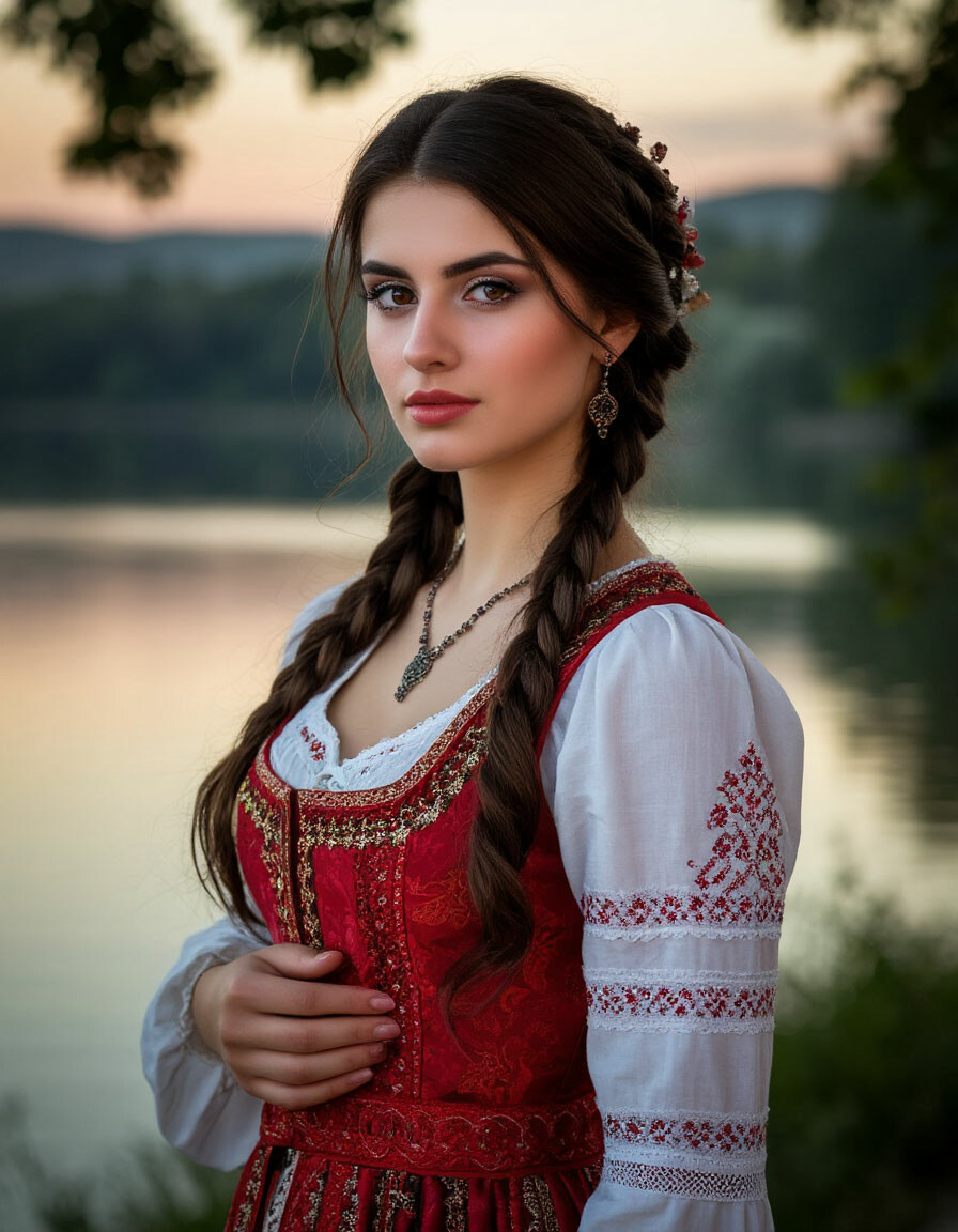"Professional photography. Serbian girl Milica by the Danube river, in ...