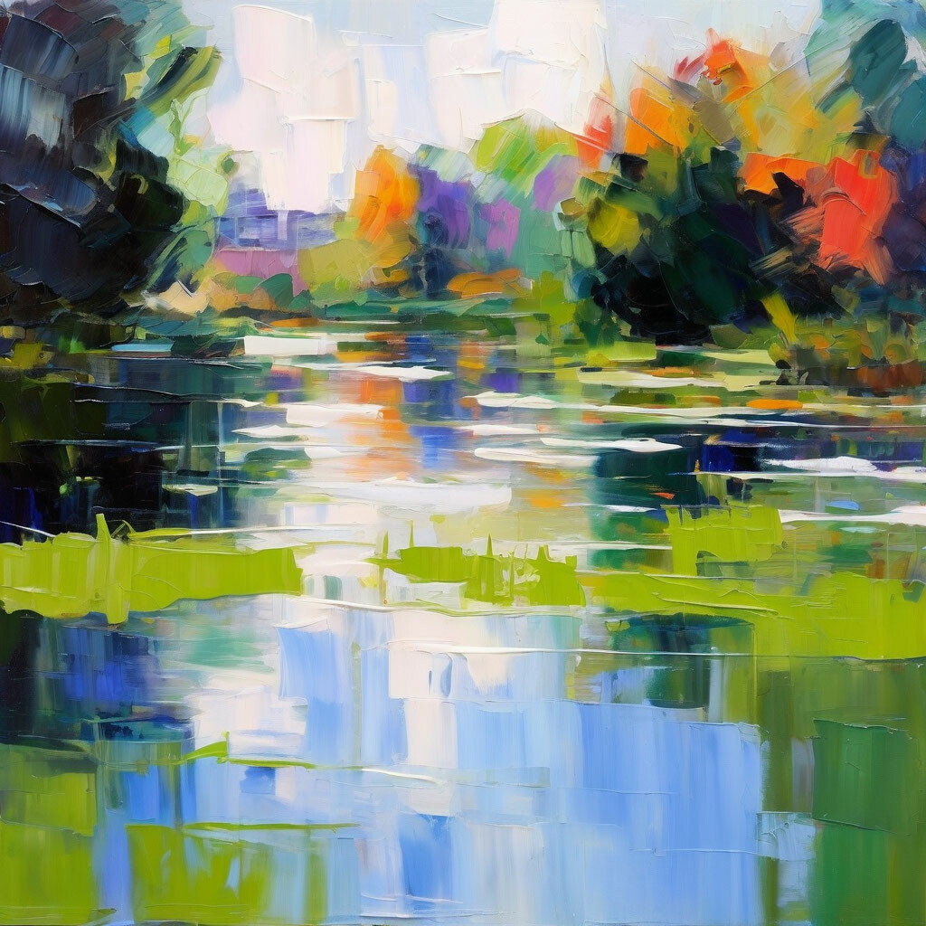 "Paints + strokes + relief + randomize = Carol Marine, Monet ...