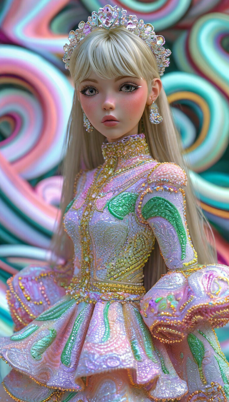 "Full-length Barbie doll made of …" — image created in Shedevrum