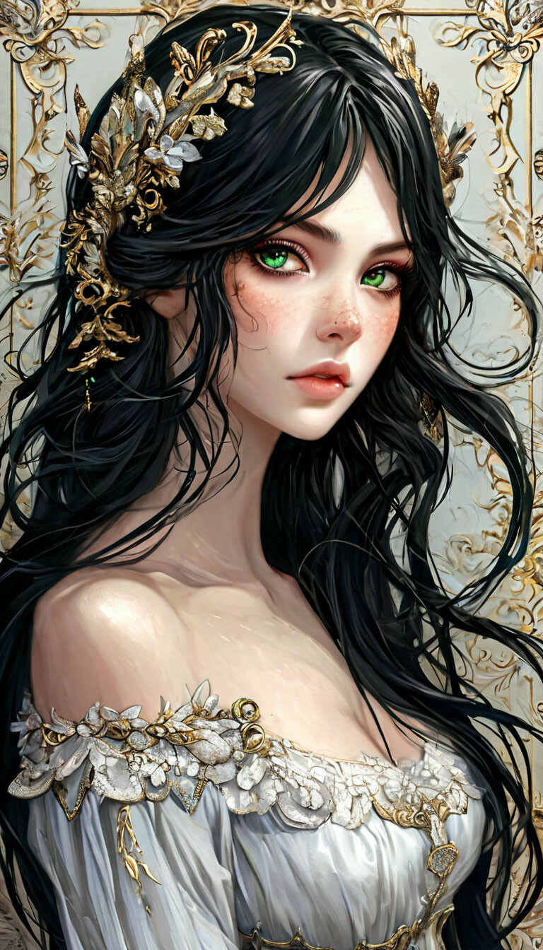 "Filigree, grunge, anime style, statue…" — image created in Shedevrum