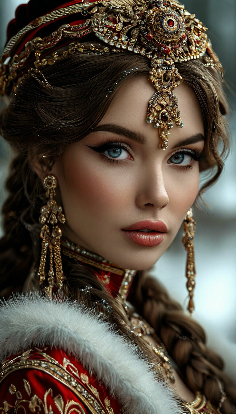"The legend of Princess Olga, beautiful face, beautiful eyes, in a ...