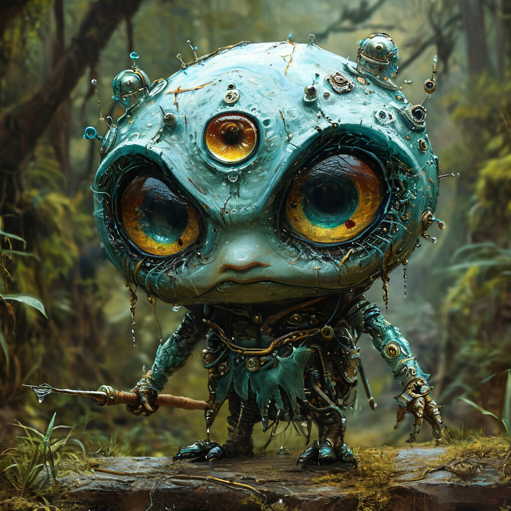 "Electro-eye gouger" — image created in Shedevrum