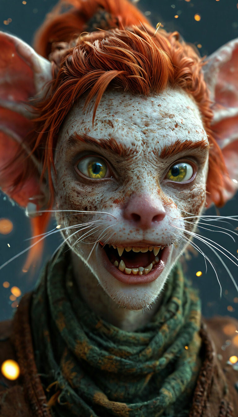 "A gift for Andrey P male human, with rat-like features, age 25 ...