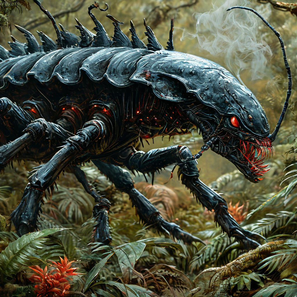 "Insects Xenomorph insect centipede …" — image created in Shedevrum