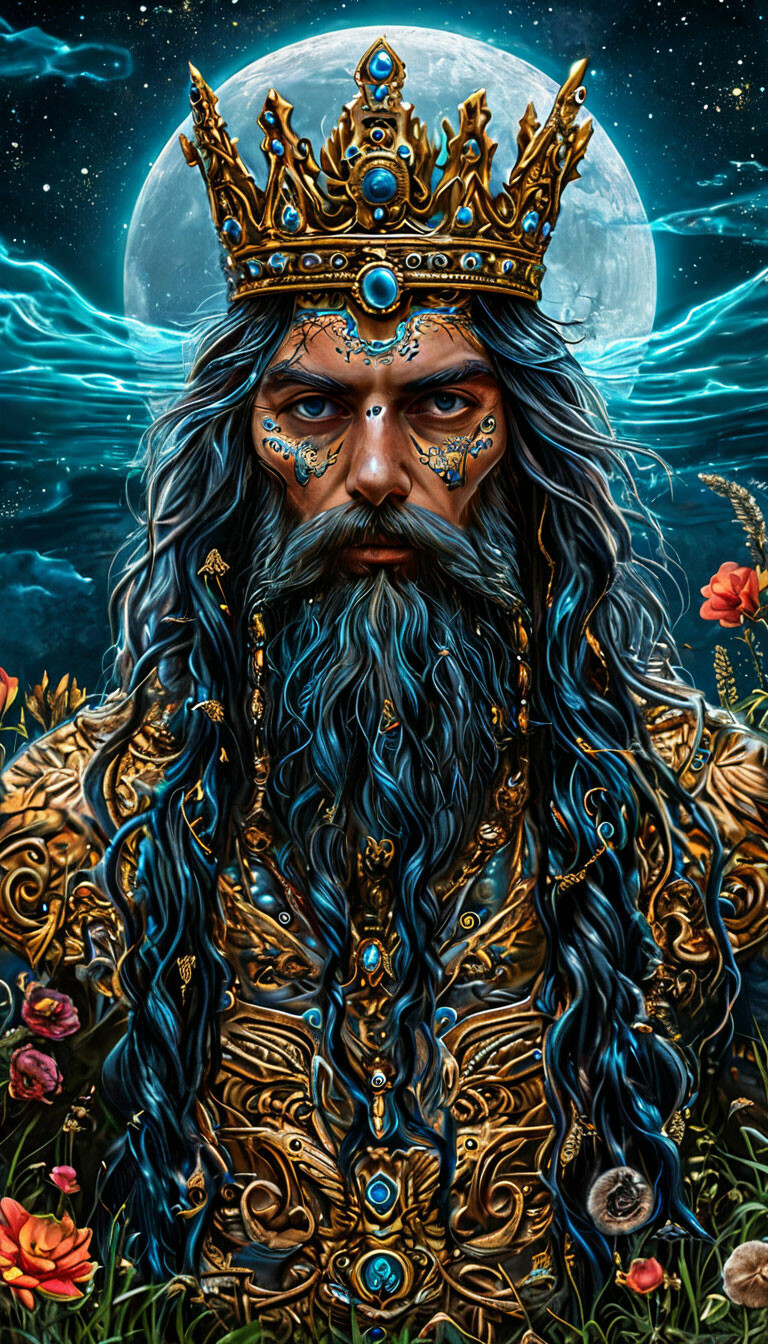 "El rey Neptuno, con una corona de …" — imagen creada en Shedevrum