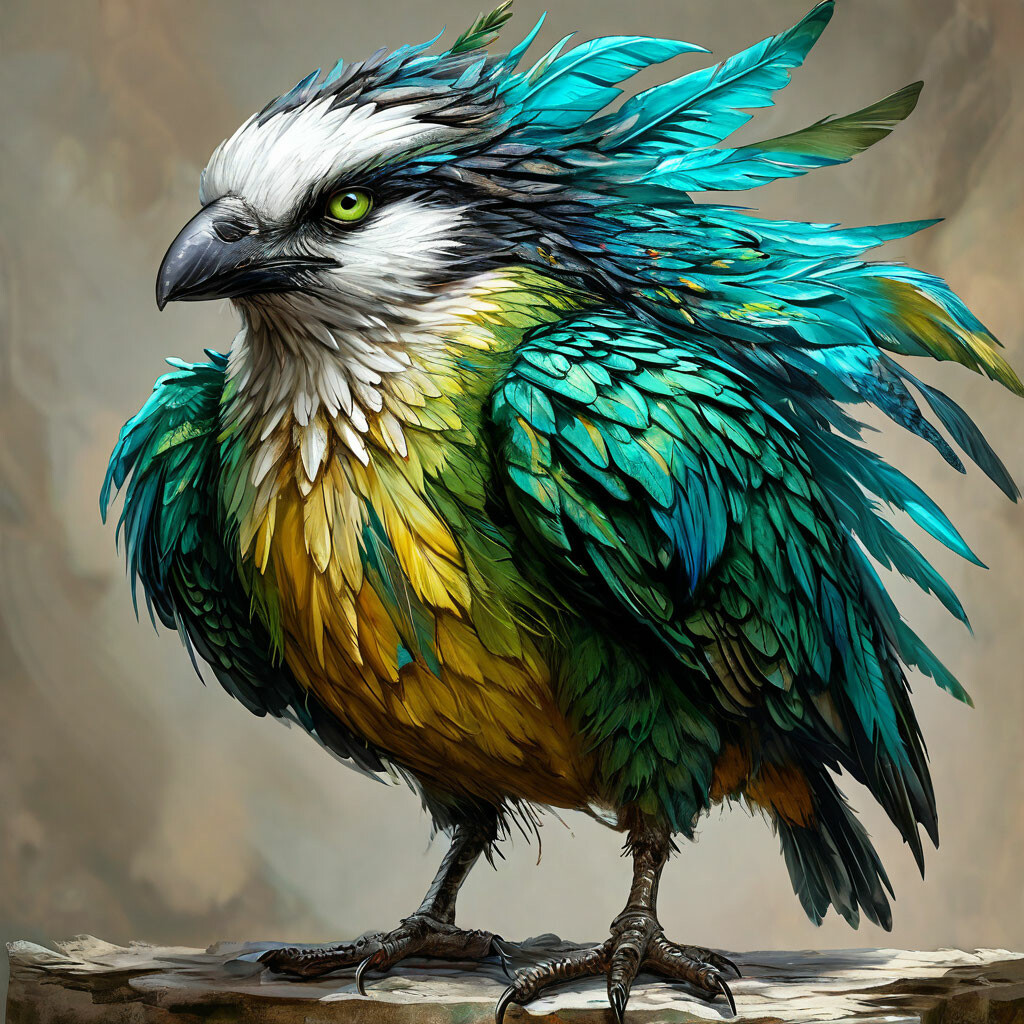 "Mimic is a bird—like Monster with green feathers and a yellow belly ...