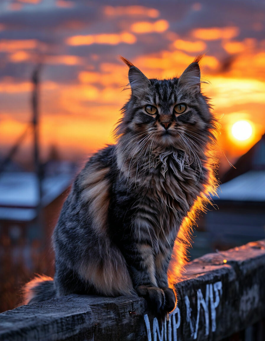 "Tishka)) peludo gris canela-gato …" — imagen creada en Shedevrum