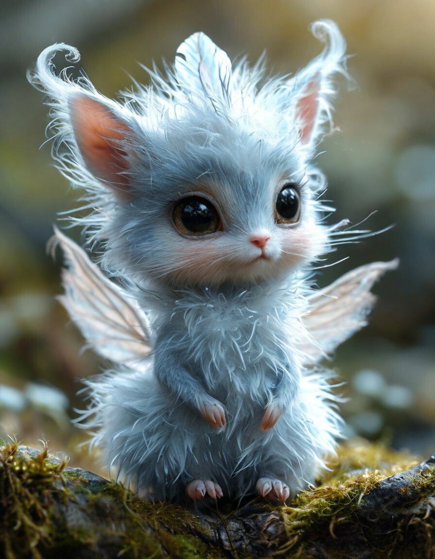 "A little fairy-tale creature. Delicate fluff. Fantasy" — image created ...