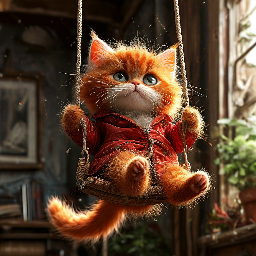 ". living room, red-haired anthropomorphic, terribly cute, slightly ...