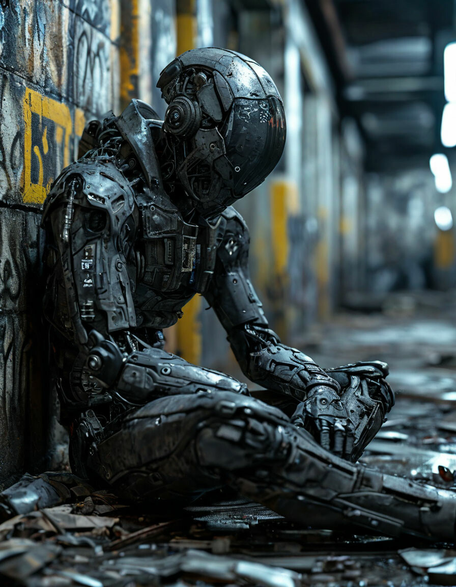 "The operative Biomechanical faceless …" — image created in Shedevrum