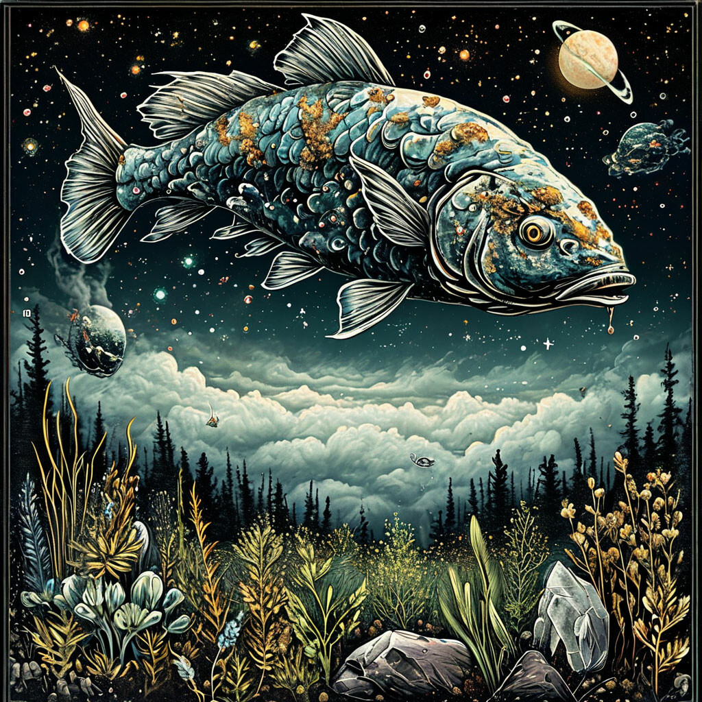 "The fish rots from the head hyperrealism,ghostly silhouettes ...