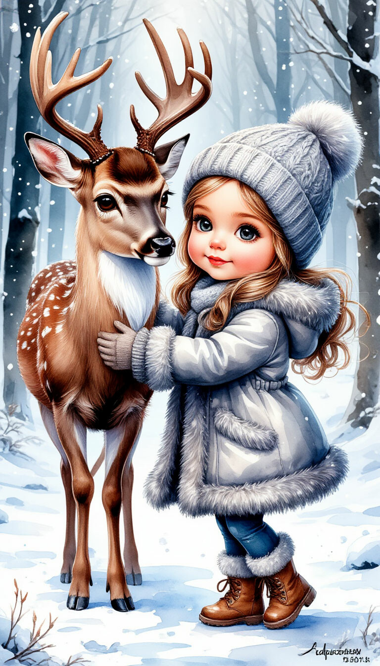 «🤍🤍🤍 White Background, Baby Chibi, Micro Girl Gerda, Full Length, Seven ...