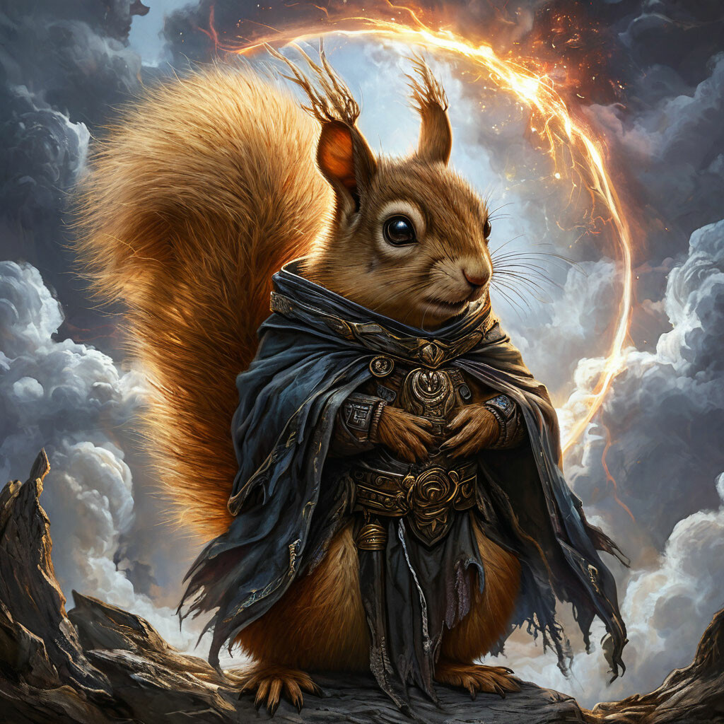 "Squirrel is the lord of the Sith" — image created in Shedevrum
