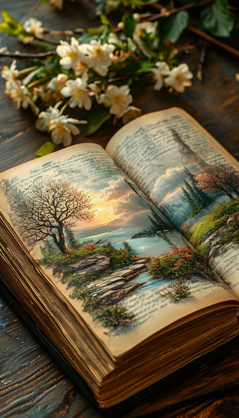 ". dawn, spring, structural landscape …" — image created in Shedevrum