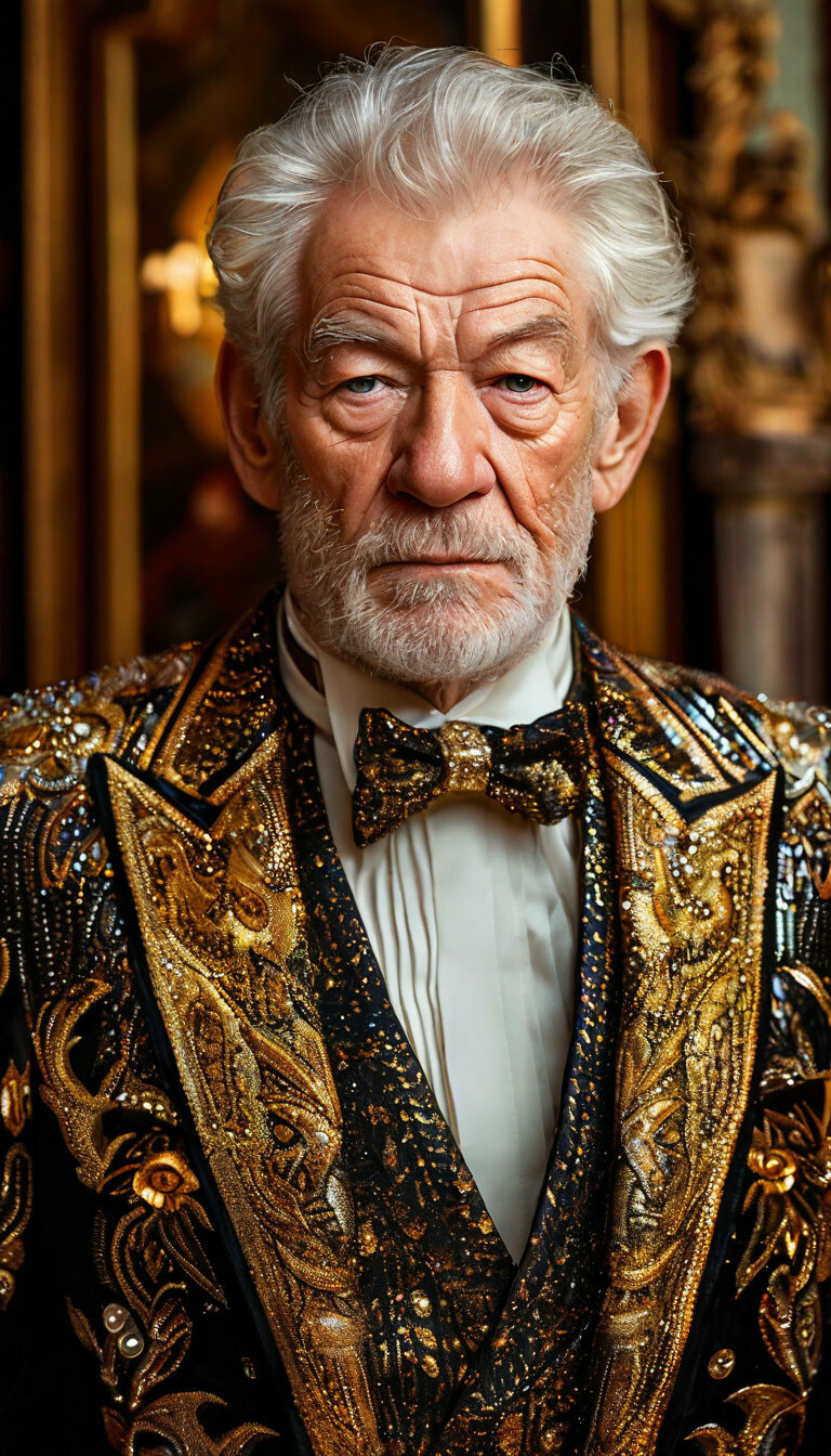 "Vip Ian Ian McKellen is handsome …" — image created in Shedevrum
