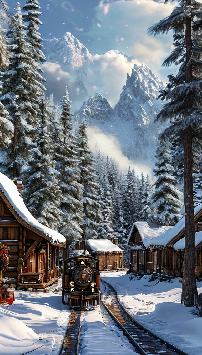 "Fur Pines, Fur fir trees, Fur …" — image created in Shedevrum