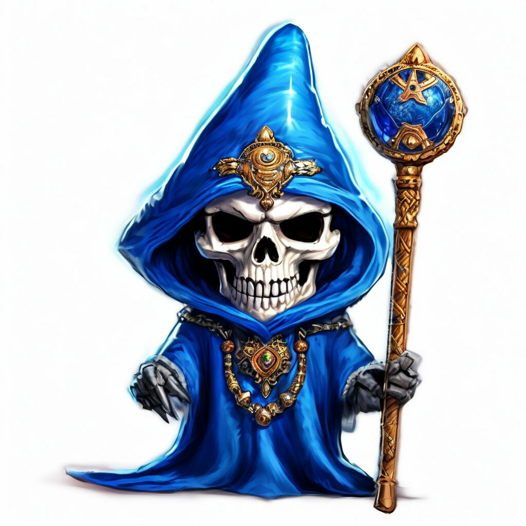 "The skull is wearing: a New Year's …" — image created in Shedevrum