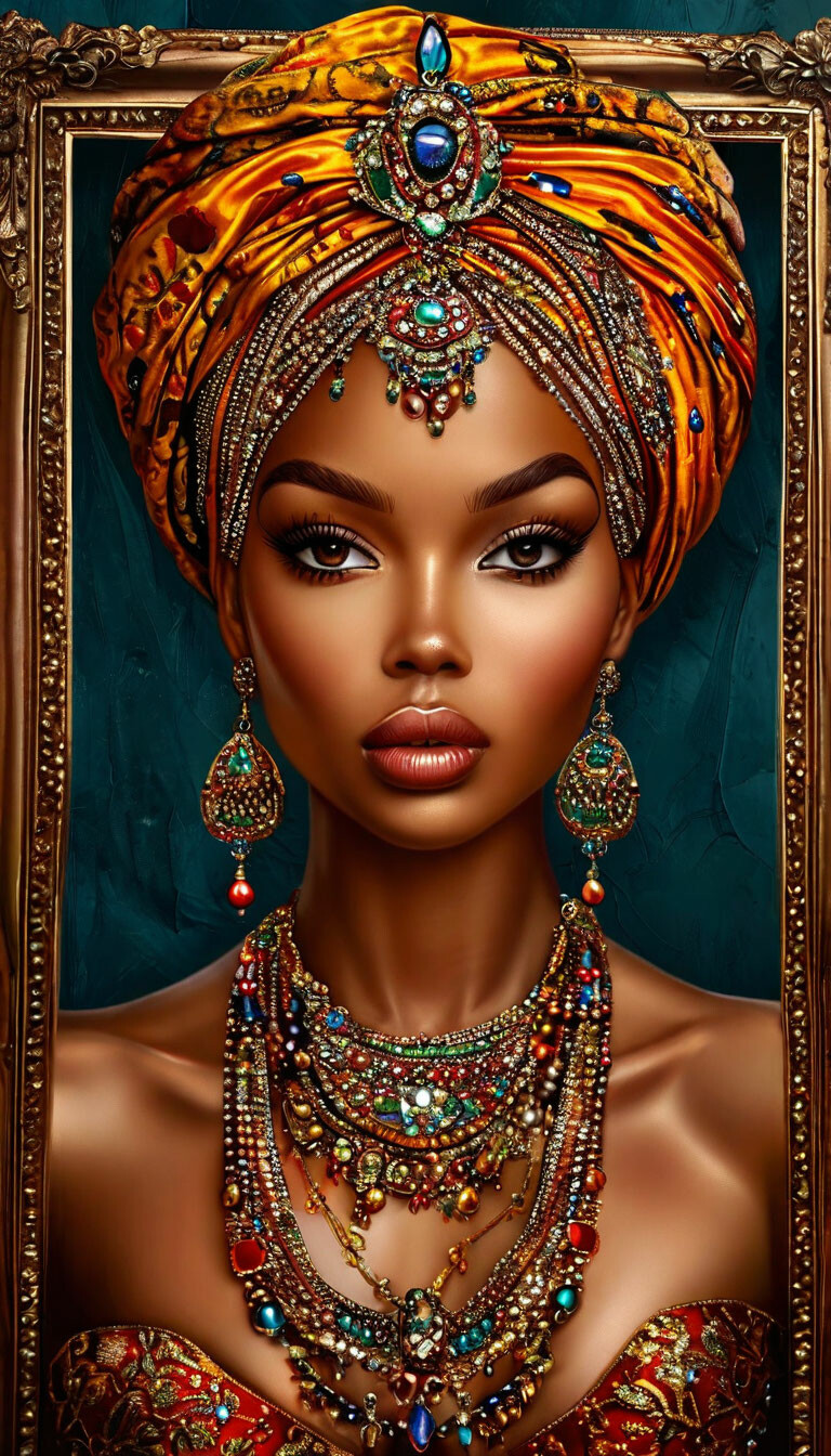 "An art gallery, a framed painting is …" — image created in Shedevrum