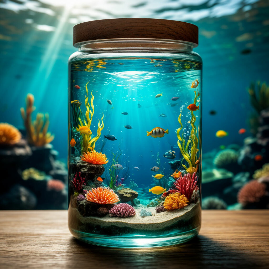 "The glass inside it is an ocean with an underwater world" — image ...