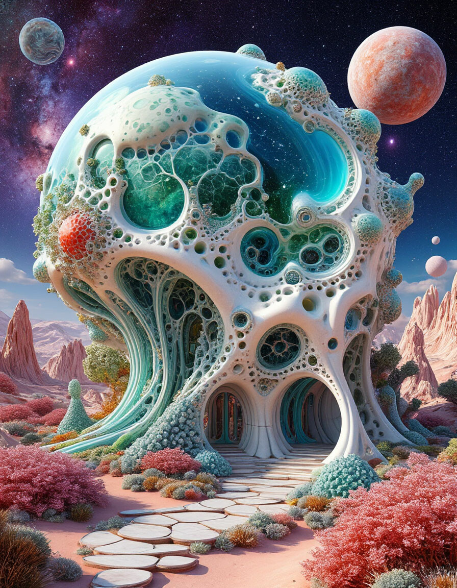 «НеобычныйстранныйпейзажсказочногомирапланетыГауди,3drender ...