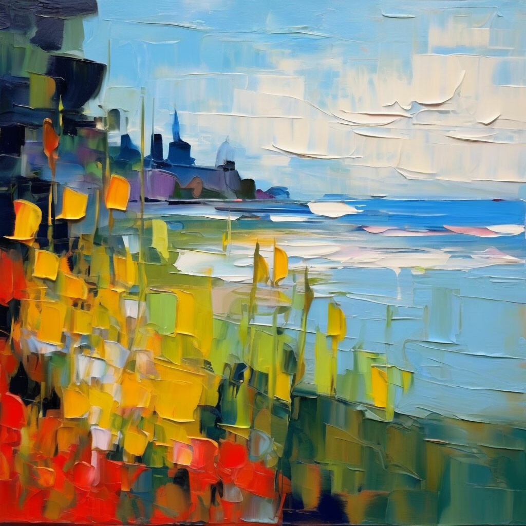 "Paints + strokes + pasty + relief + randomize = Carol Marine, Monet ...