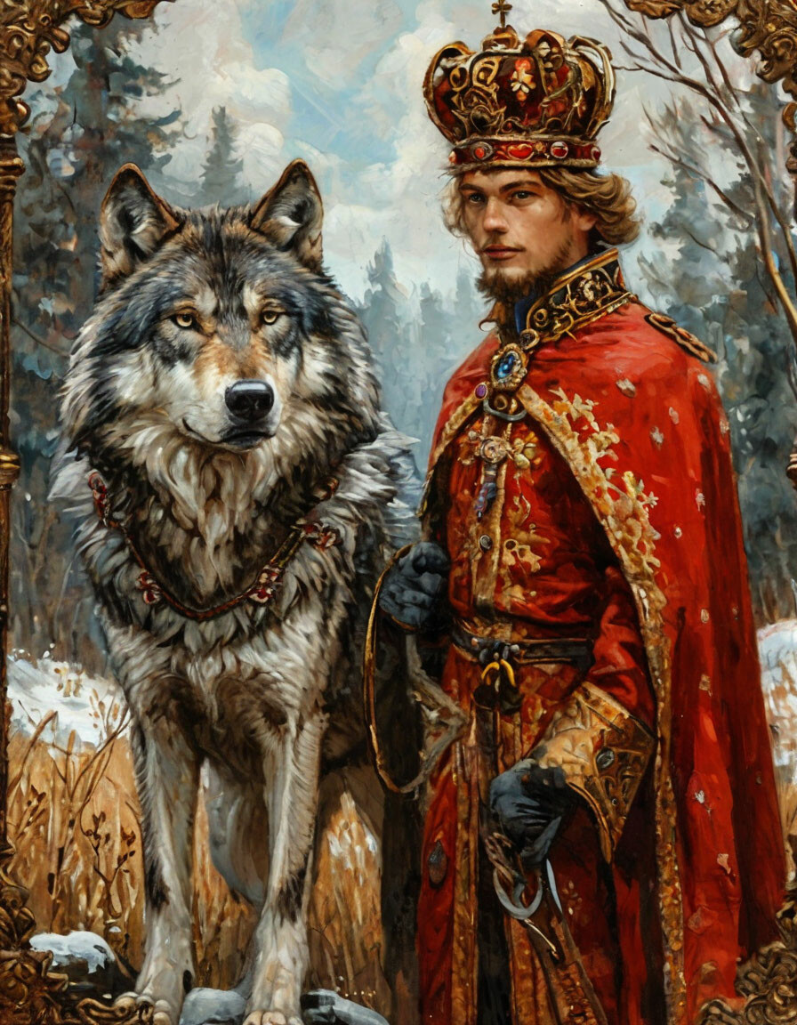 "Iván el Príncipe y el lobo Gris …" — imagen creada en Shedevrum