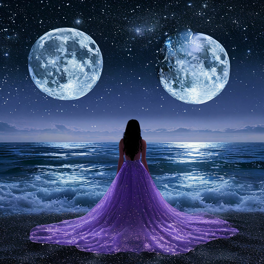 "Black on black,macro girl in a dress …" — image created in Shedevrum