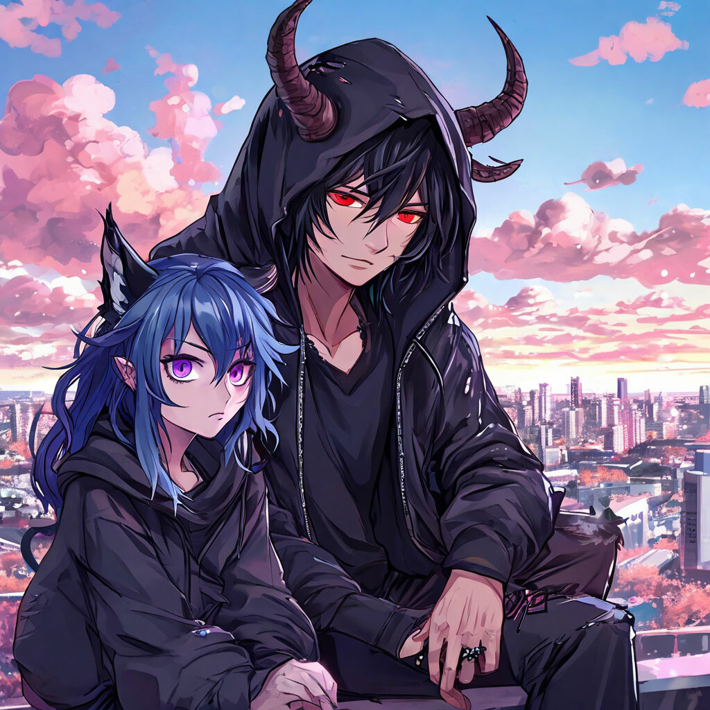"Ryan and the Dark Lynx Anime demon …" — image created in Shedevrum