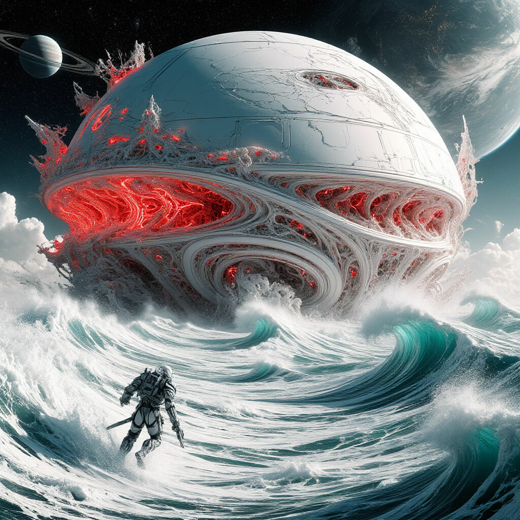 "Elysium movie+space house+dome in space+fractal technique of surface ...