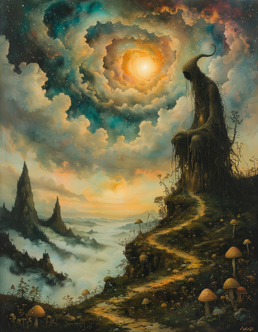 "Fantasies in the style of Jon Bauer" — image created in Shedevrum
