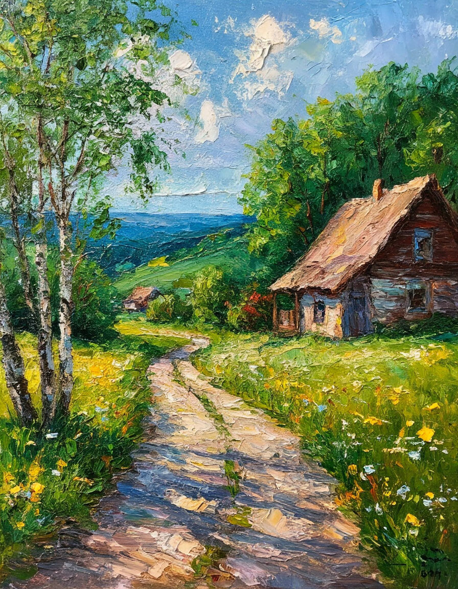 "Oil.Canvas.Impressionism.Painting.Expressive.Textures" — image created ...
