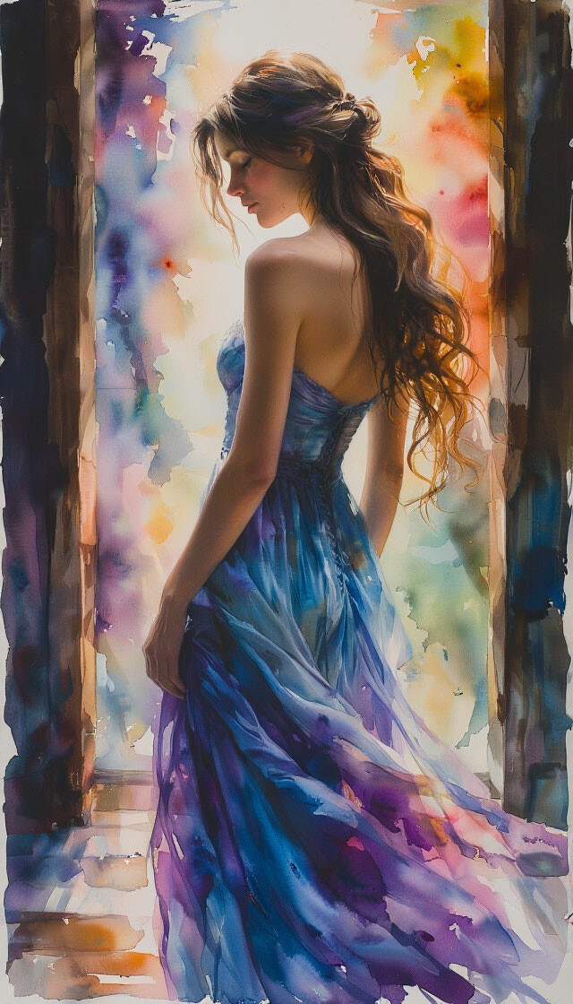 ". a beautiful phantom entity. Watercolor on wet. Caroline Blish, Alvaro Castanet" — image ...