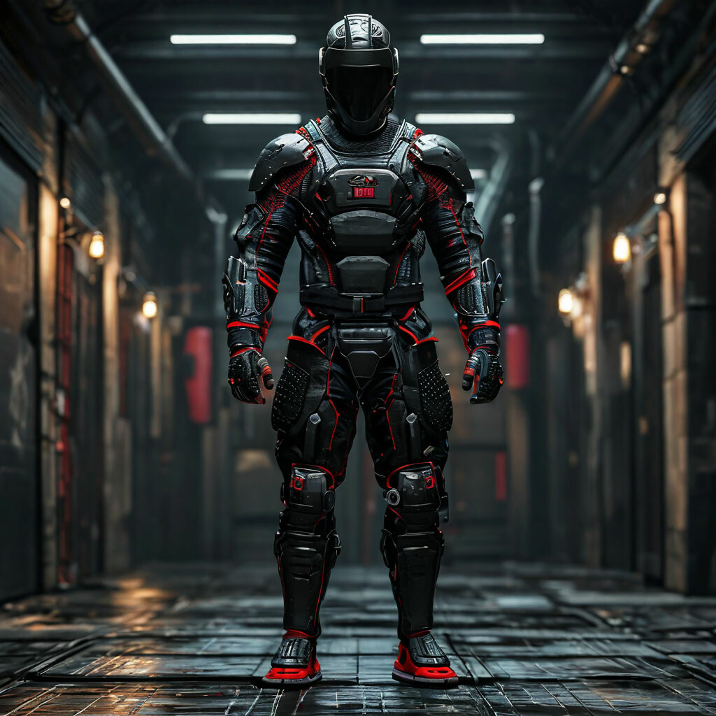 "Kudo fighter in gear" — image created in Shedevrum