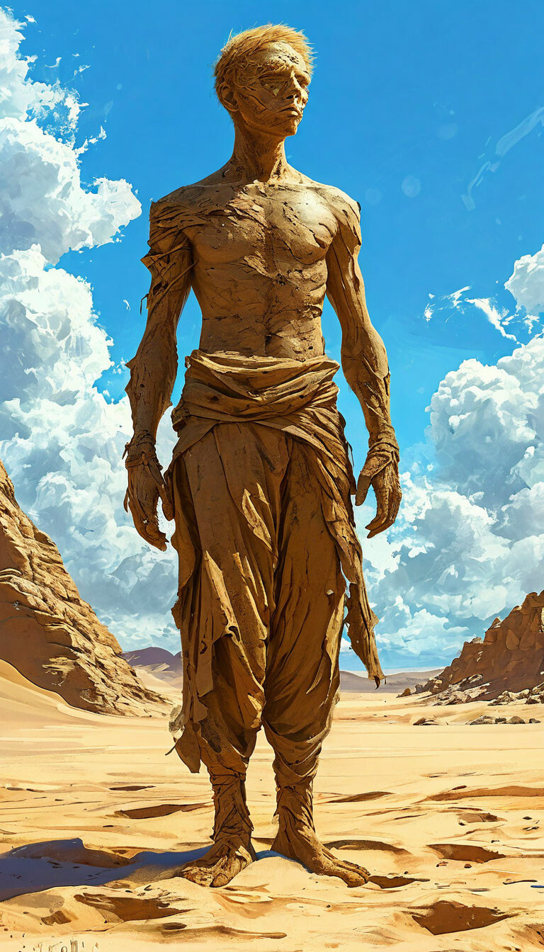 "The sand man, his body is made of sand #kanayanruben #kanayanruben ...