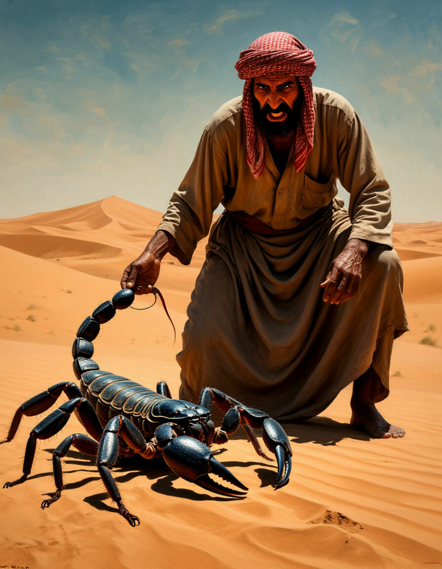 "Downward Movement, Arabian Dunes. Low-angle shot, half-turn view ...