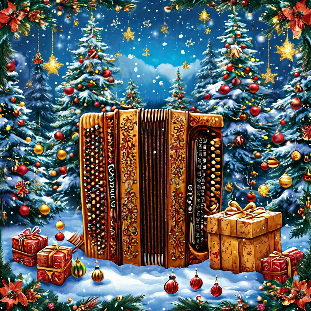 «Гармошка музыкальный инструмент …» — картинка создана в Шедевруме